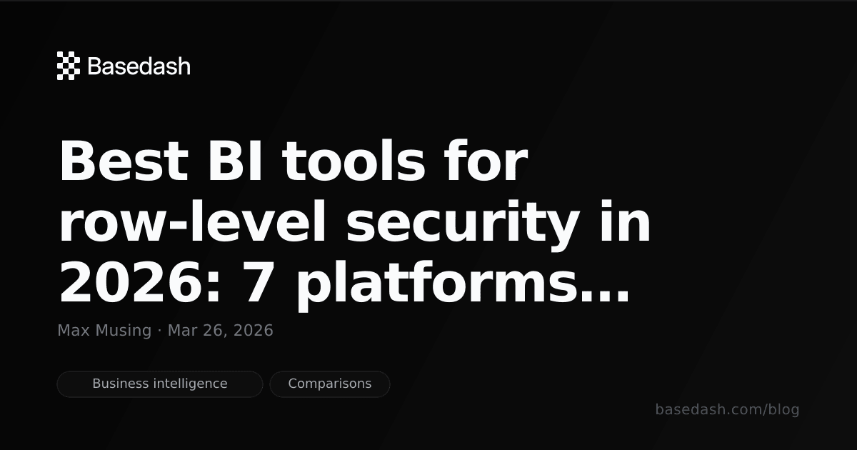Best BI tools for row-level security | Basedash
