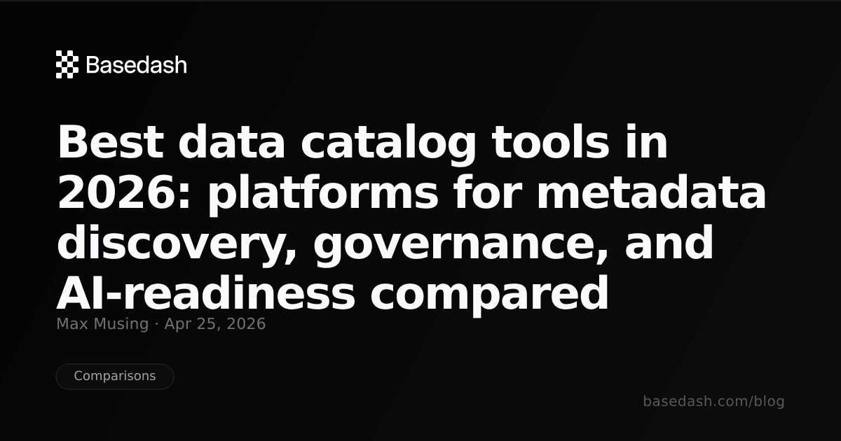 Best data catalog tools compared 2026 | Basedash