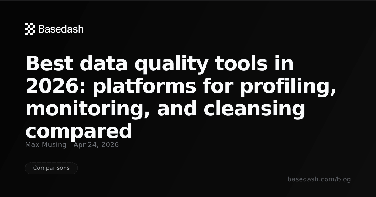 Best data quality tools compared 2026 | Basedash