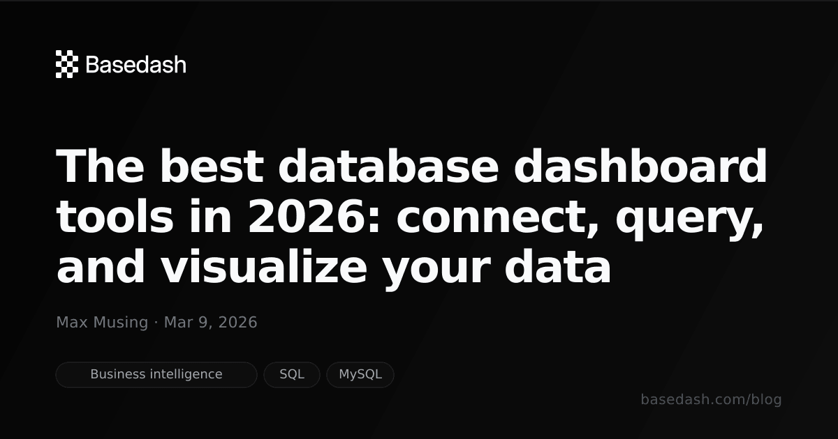 Best database dashboard tools in 2026 | Basedash