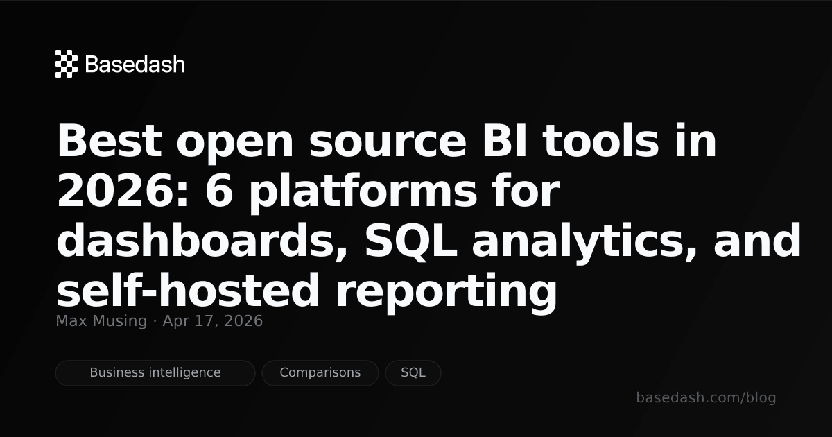 Best open source BI tools compared 2026 | Basedash