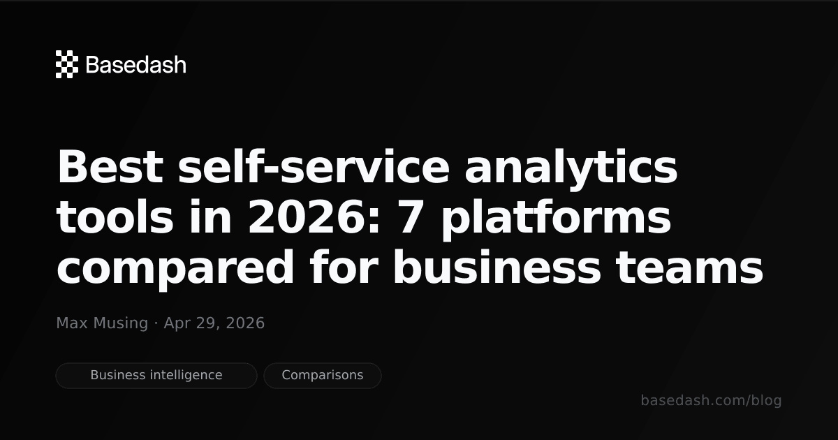 Best self-service analytics tools 2026 | Basedash
